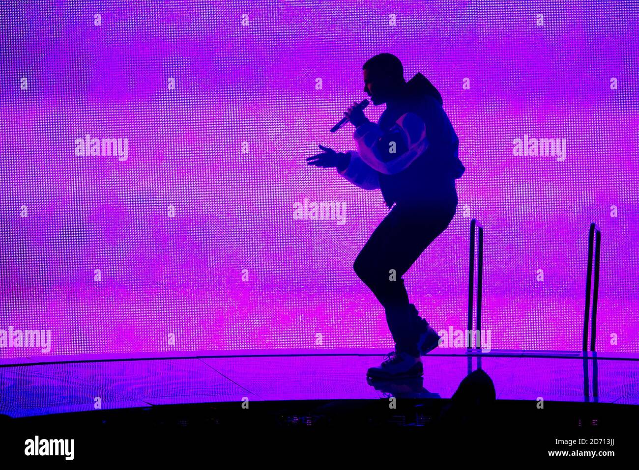 Drake performing live at the o2 arena london hi-res stock photography ...