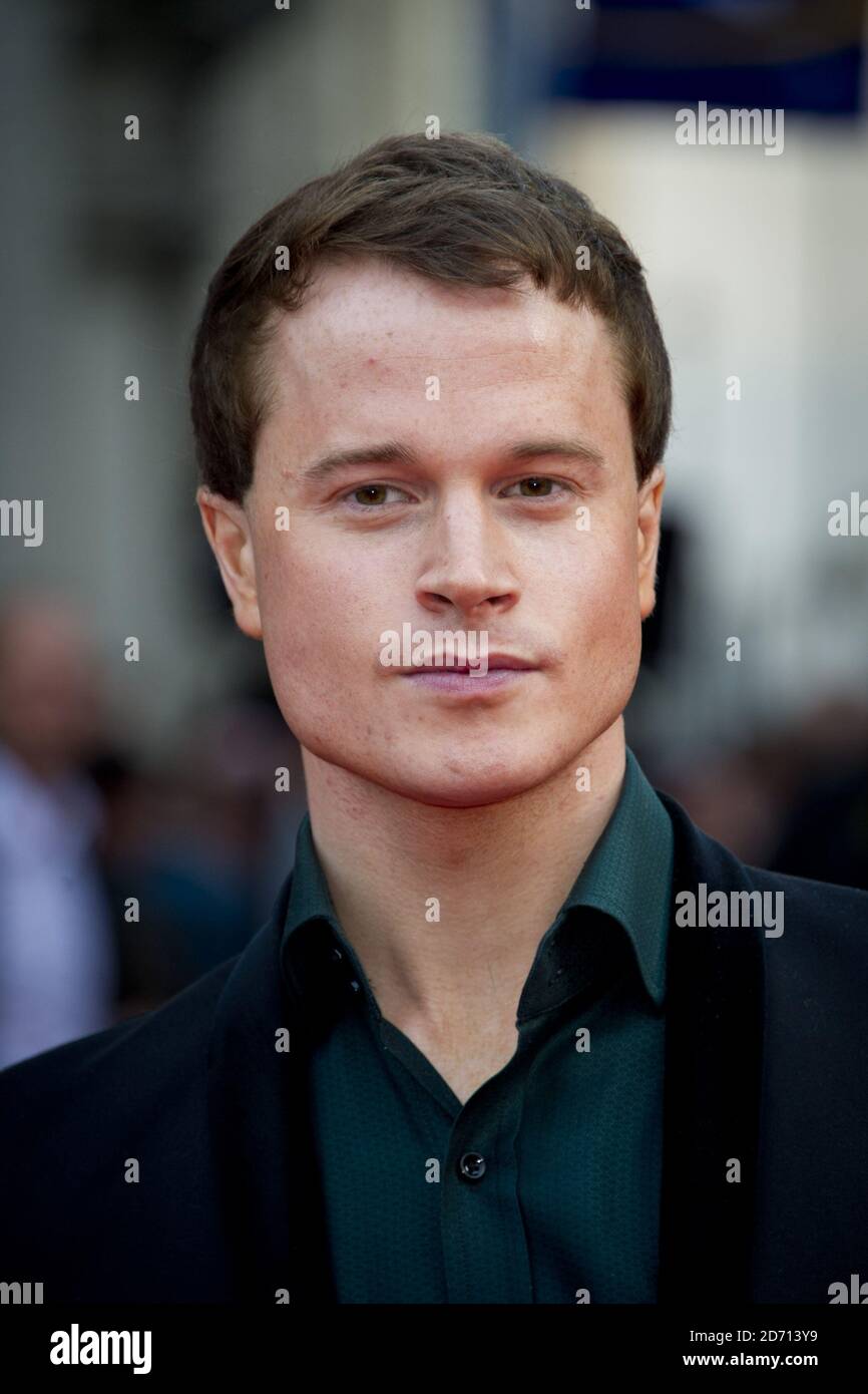 Laurie Calvert arriving at the premiere of The Quiet Ones, at the Odeon ...