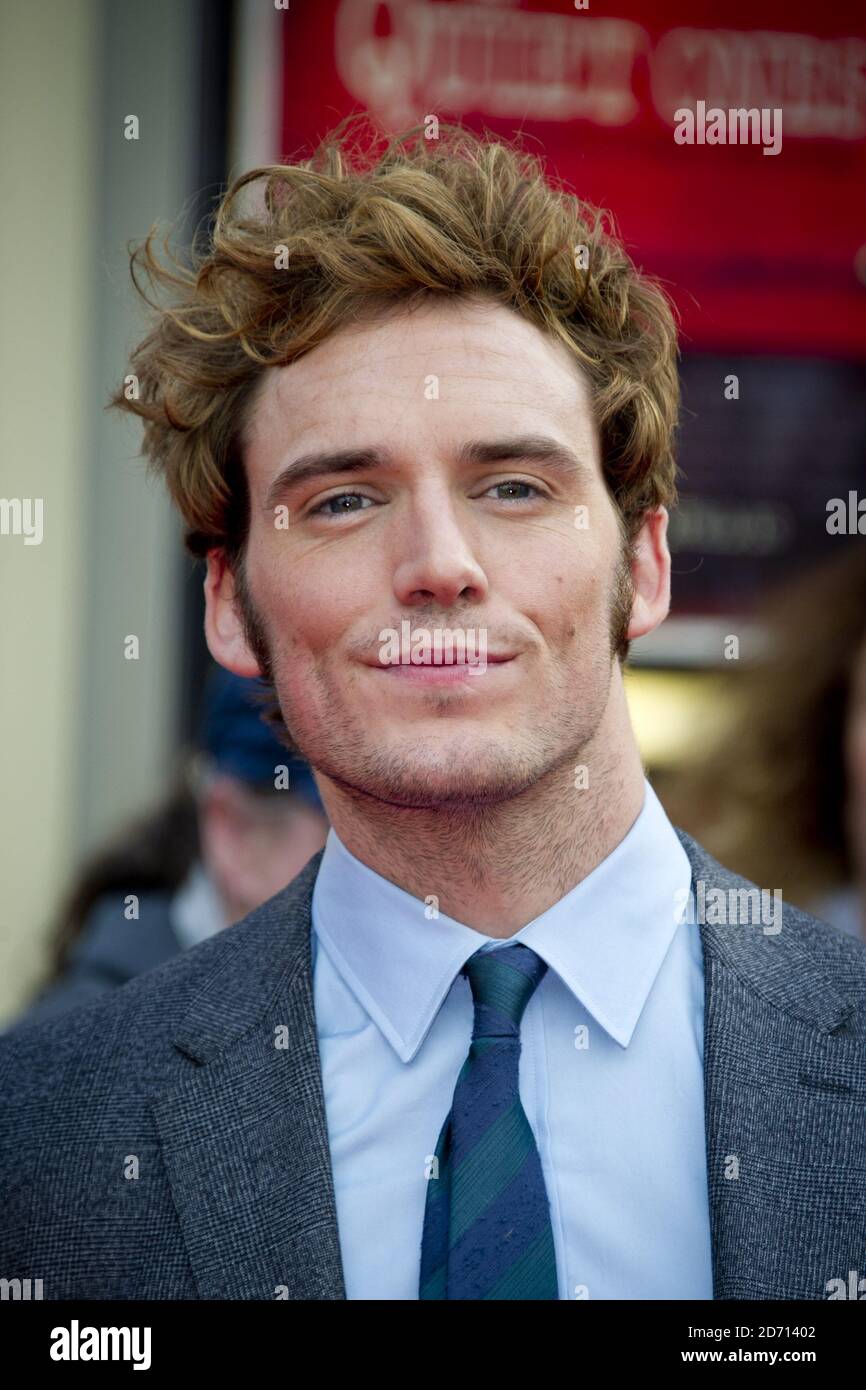 Sam Claflin arriving at the premiere of The Quiet Ones, at the Odeon ...