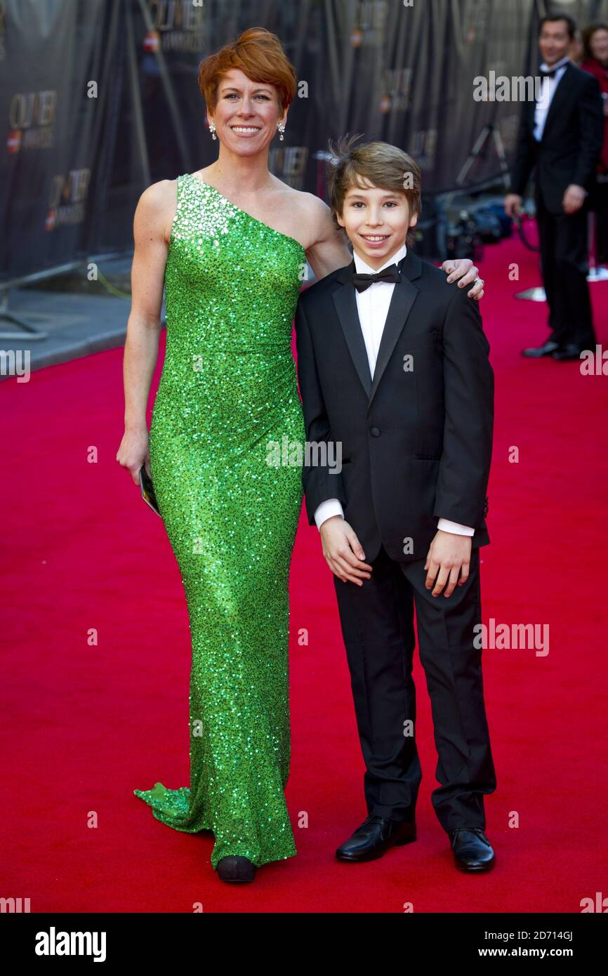 Anna Jane Casey and Bradley Parrett attending the Olivier Awards, held ...
