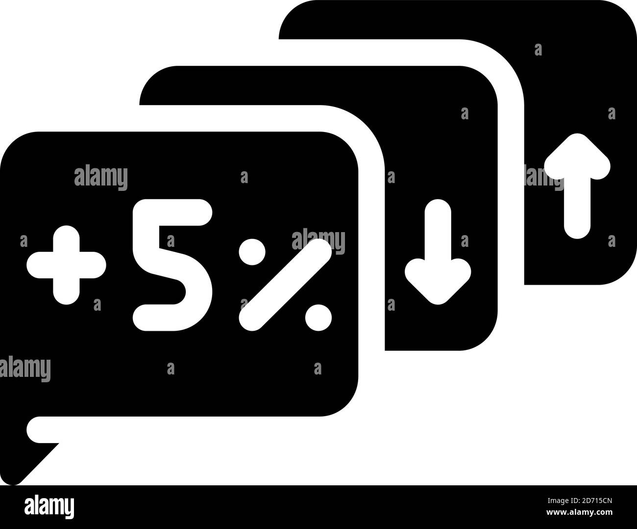 exit polls growing and falling glyph icon vector illustration Stock ...