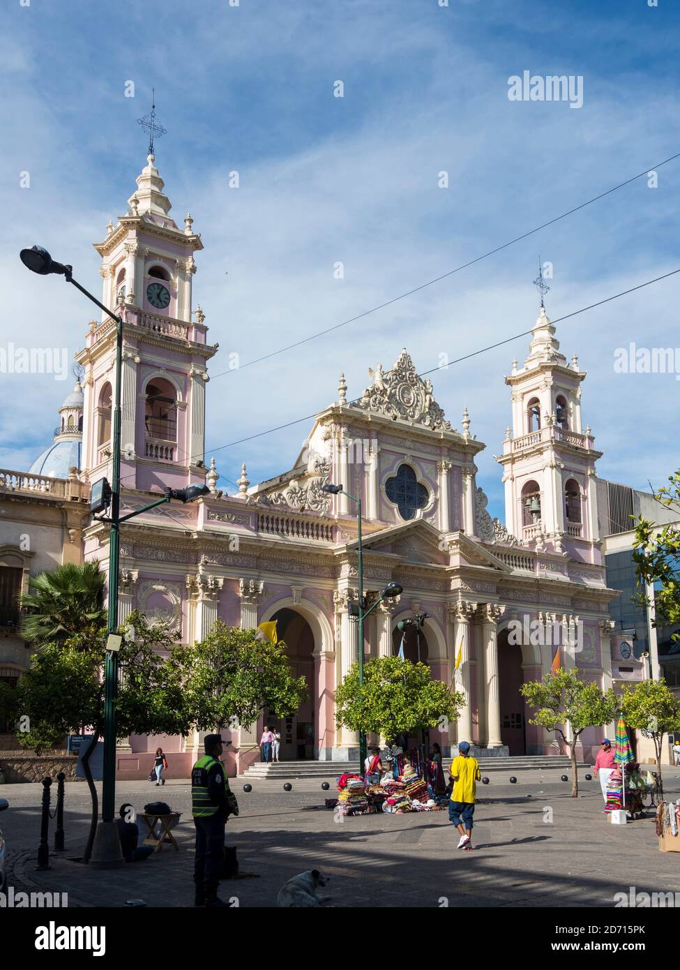 Salta Cathedral (Santuario Nuestro Senor y la Virgen del Milagro). Town ...