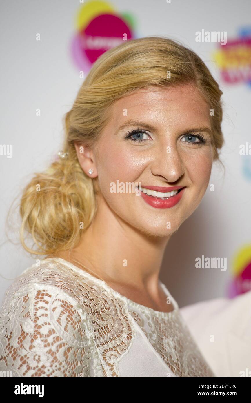Rebecca Adlington attending Lorraine's High Street Fashion awards, at ...