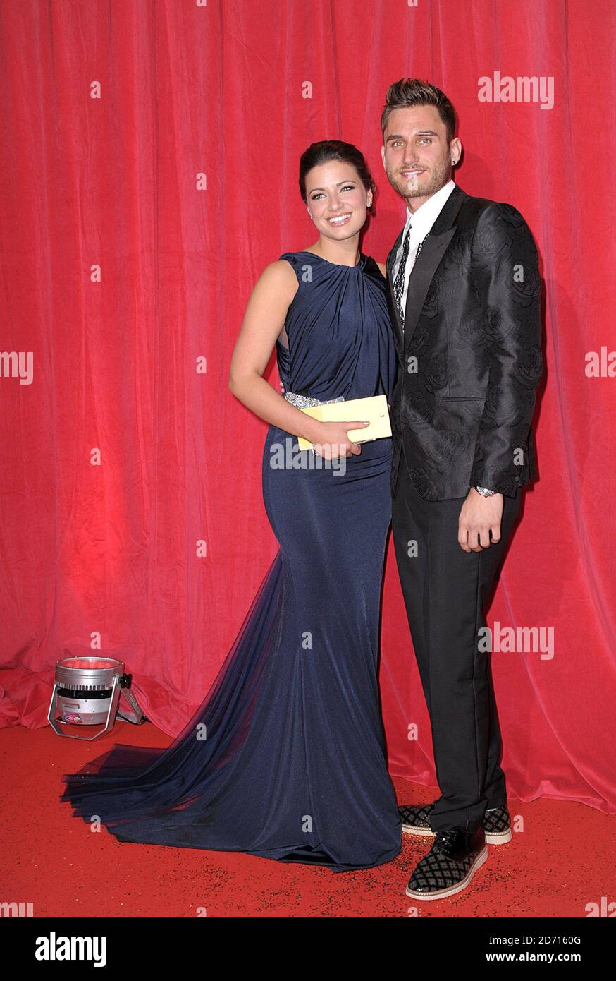 Sophie Austin and Charlie Clapham arriving for the 2014 British Soap ...
