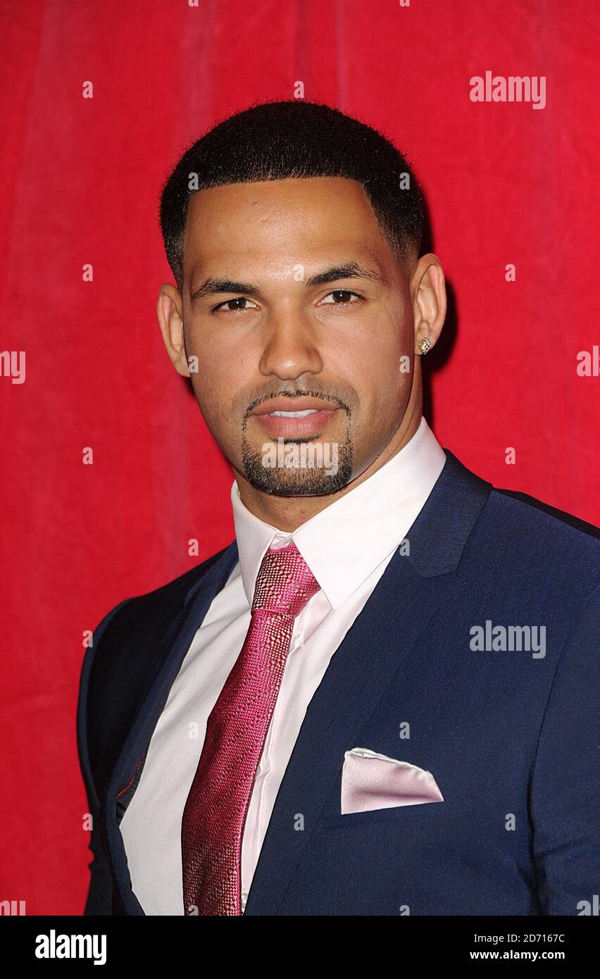 Aaron Fontaine arriving for the 2014 British Soap Awards at The Hackney ...