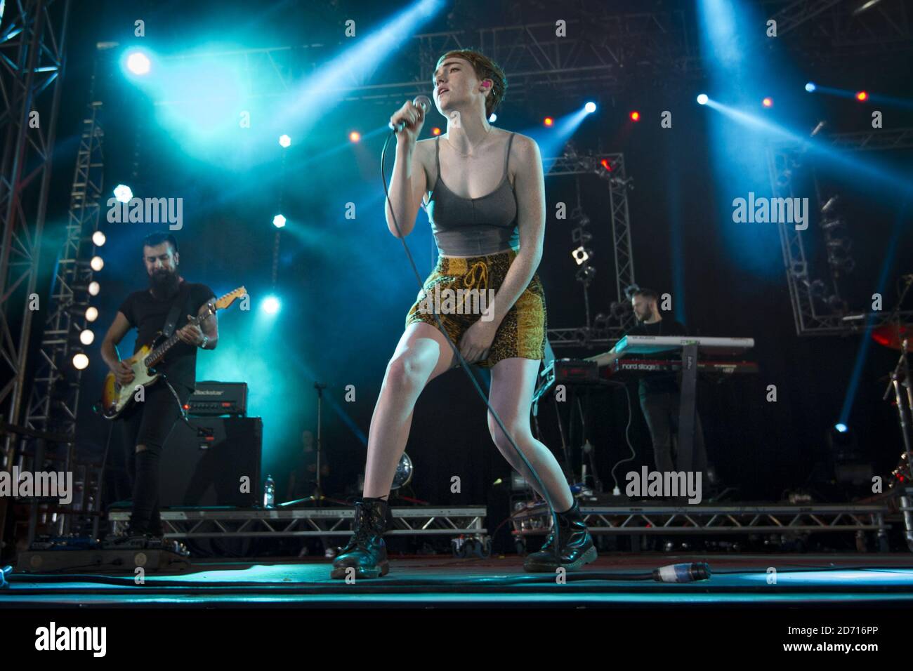 Chloe Howl performing at the Isle of Wight Festival, at Newport on the ...