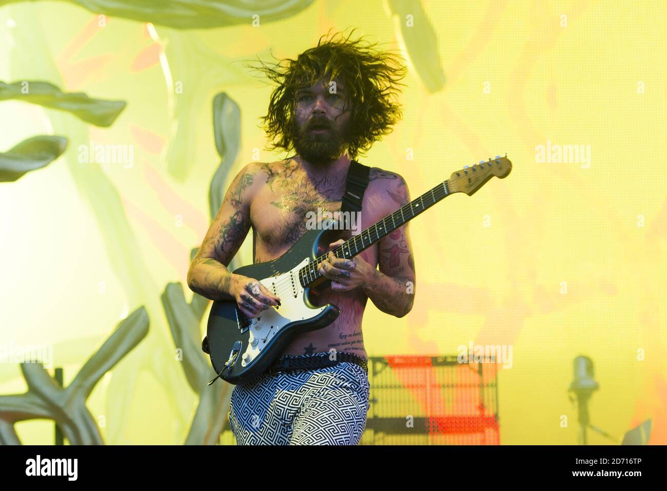 Simon Neil of Biffy Clyro performing at the Isle of Wight Festival, at ...
