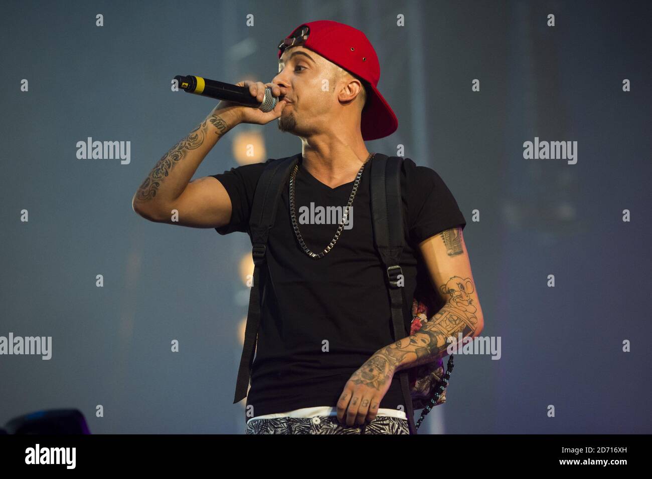Dappy performing at the Isle of Wight Festival, at Newport on the Isle ...
