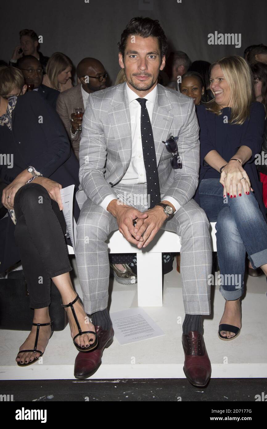 David Gandy on the front row during the James Long fashion show, held ...