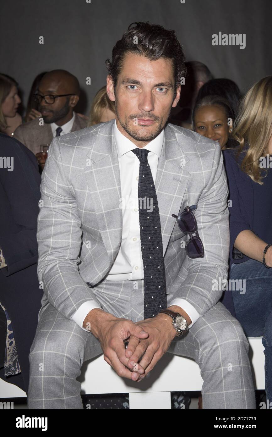David Gandy on the front row during the James Long fashion show, held ...