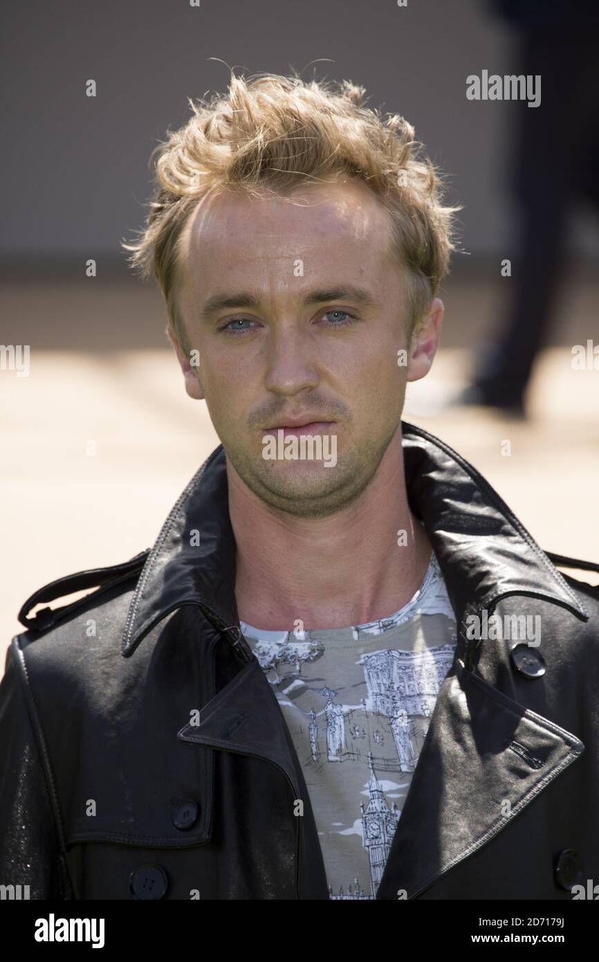 Tom Felton attending the Burberry fashion show, held in Kensington ...
