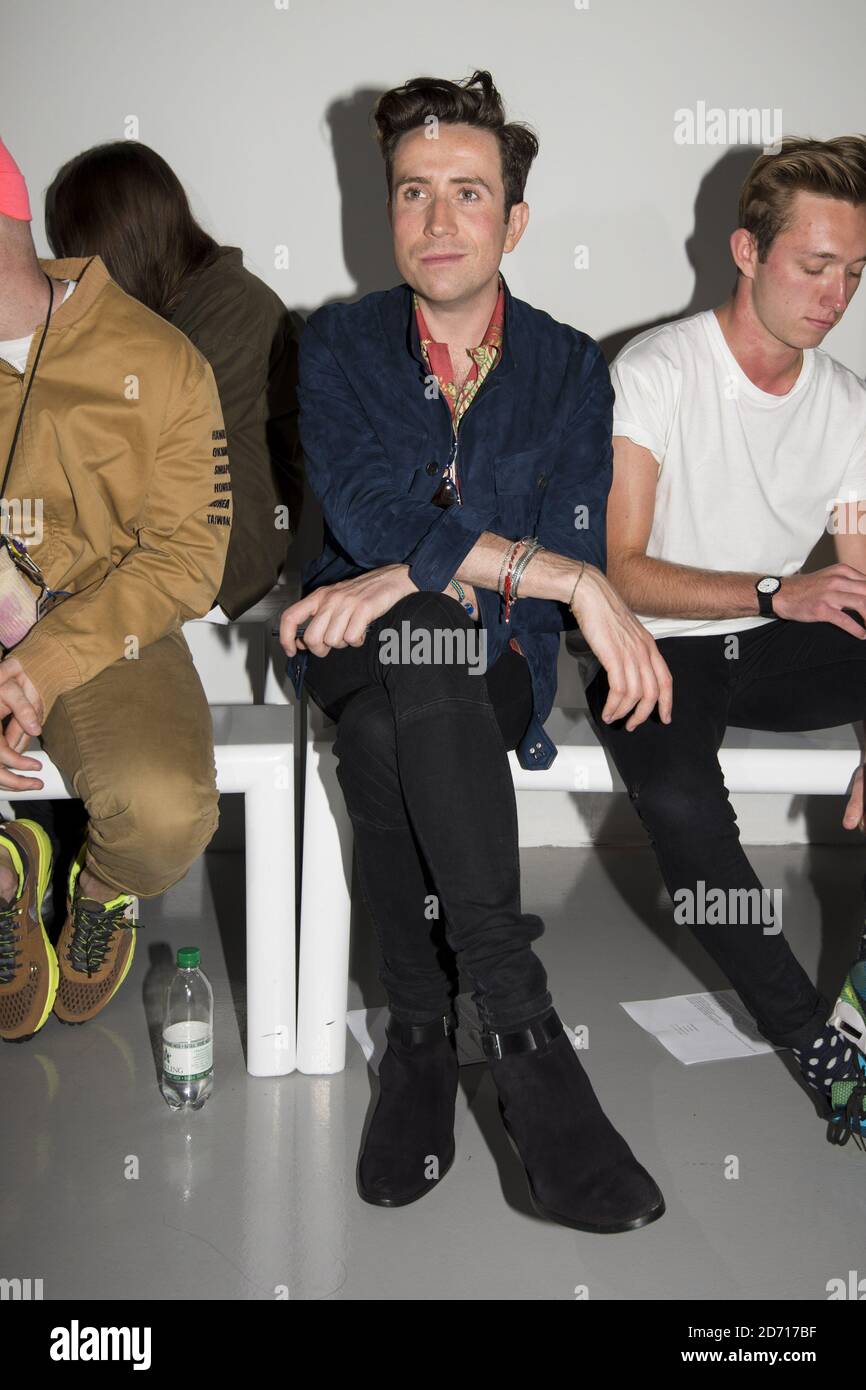 Nick Grimshaw attending the Katie Eary fashion show, held at the BFC ...