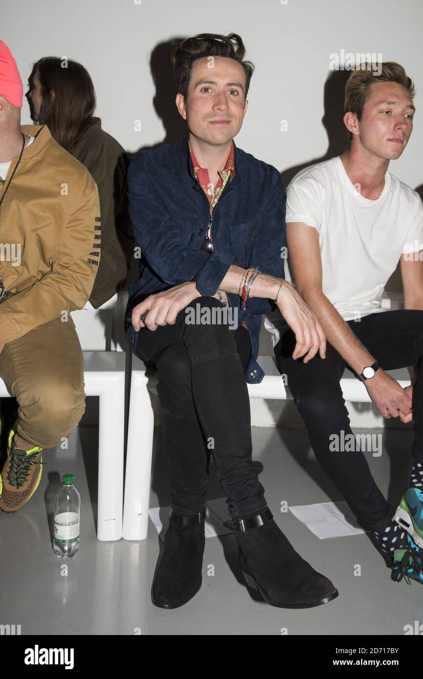 Nick Grimshaw attending the Katie Eary fashion show, held at the BFC ...