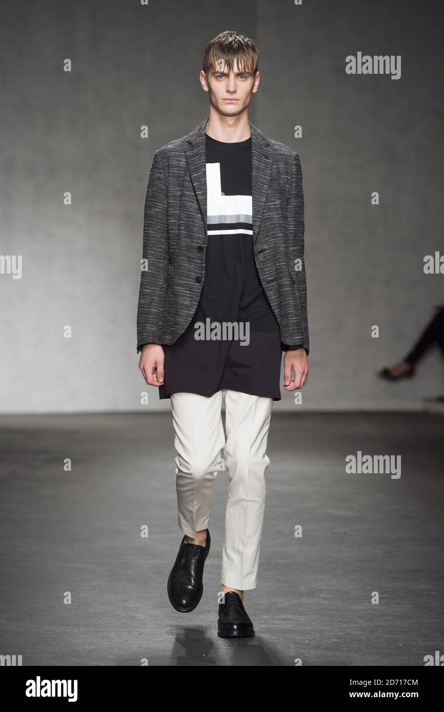 A model on the catwalk during the Casley Hayford fashion show, held at ...