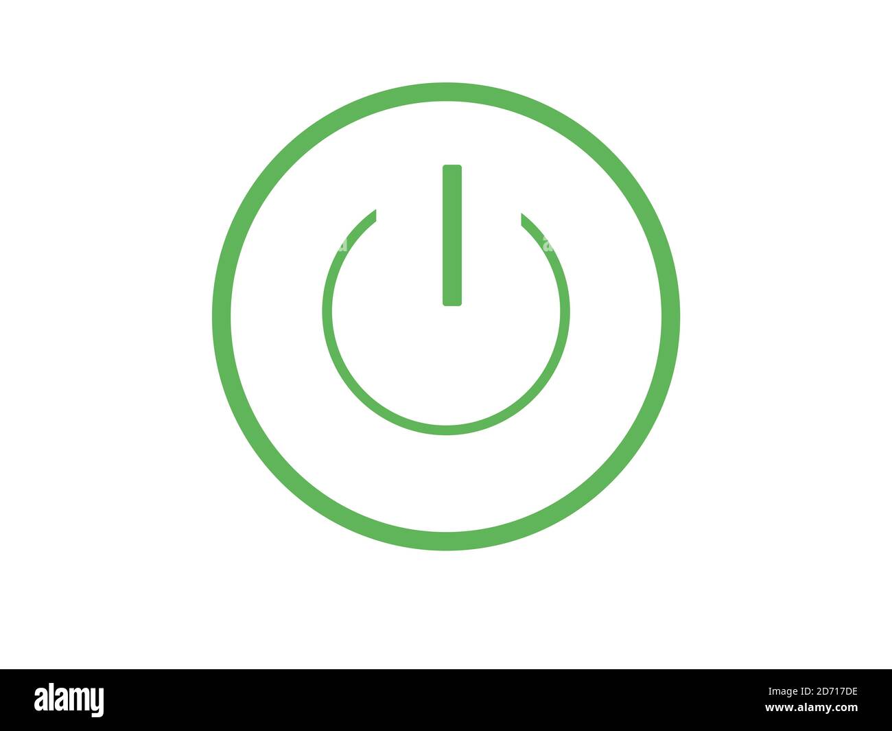 Switch vector green isolated on white background Stock Photo - Alamy
