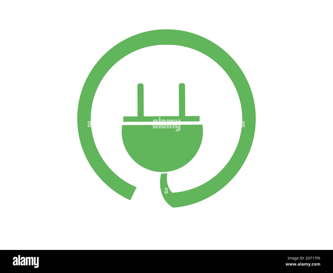 Button power plug green vector isolated on white background Stock Photo ...