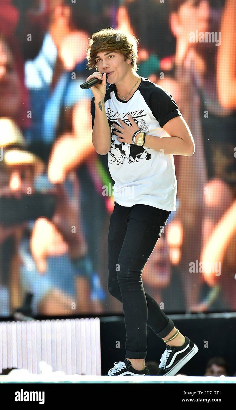 Josh Cuthbert of Union J performs during Capital FM's Summertime Ball ...