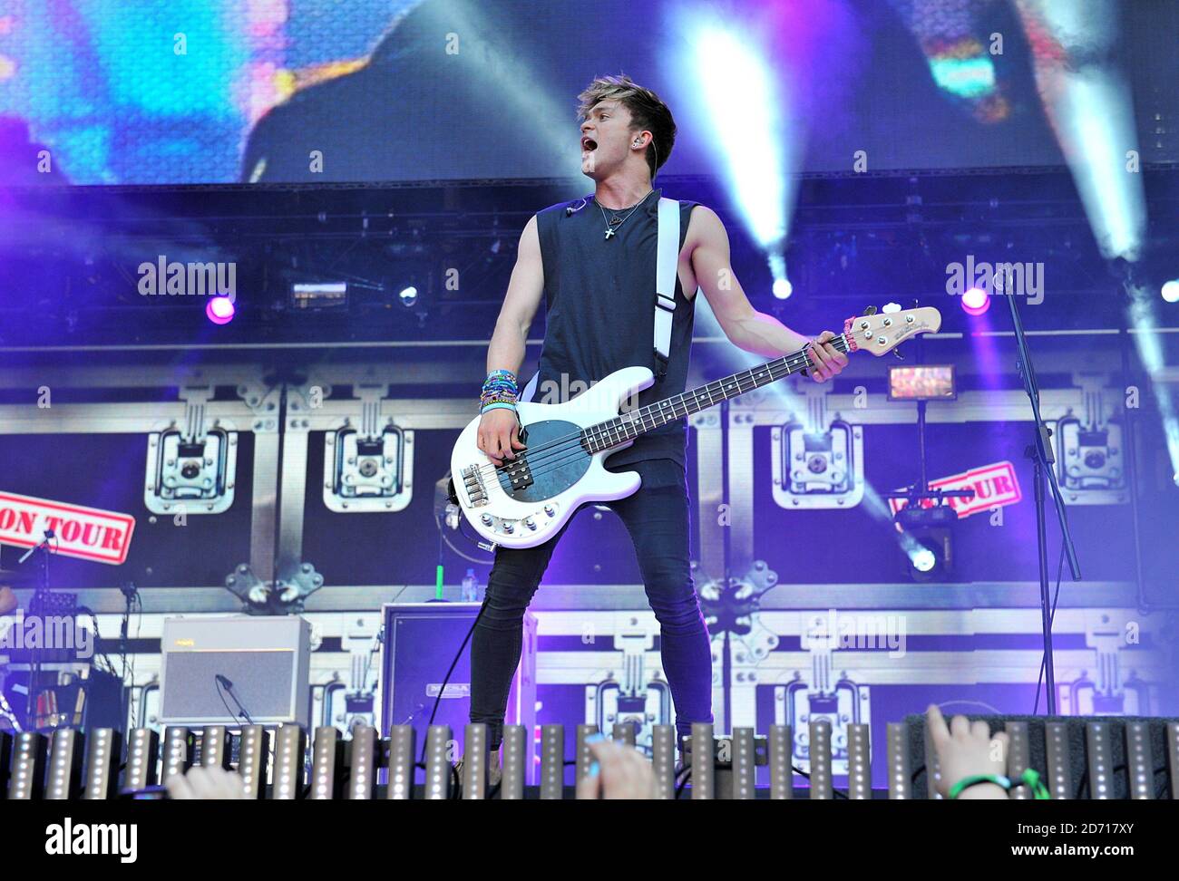 Connor Ball of The Vamps performs during Capital FM's Summertime Ball ...