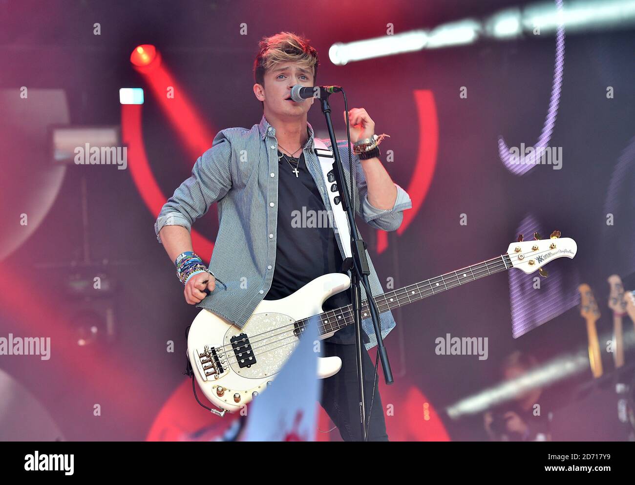 Connor Ball of The Vamps performs during Capital FM's Summertime Ball ...