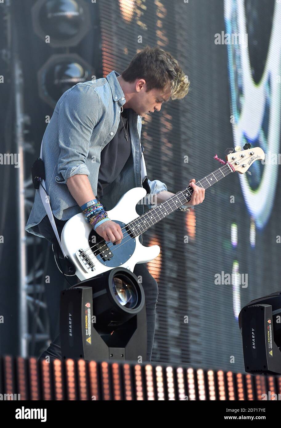 Connor Ball of The Vamps performs during Capital FM's Summertime Ball ...
