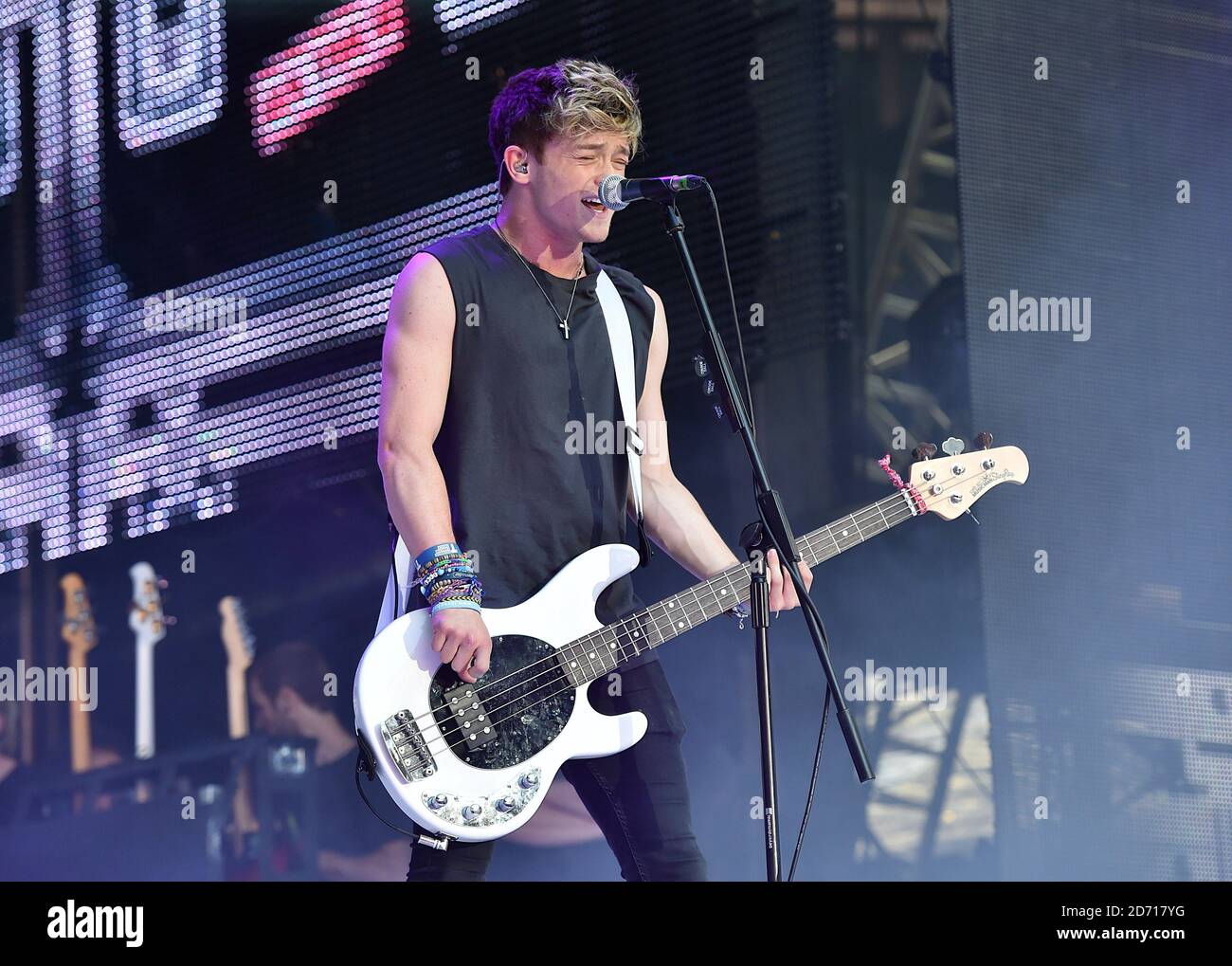 Connor Ball of The Vamps performs during Capital FM's Summertime Ball ...