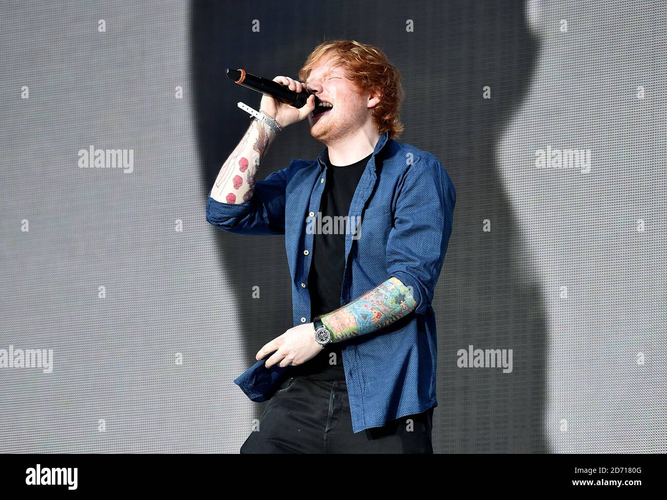 Ed Sheeran performs during Capital FM's Summertime Ball at Wembley ...