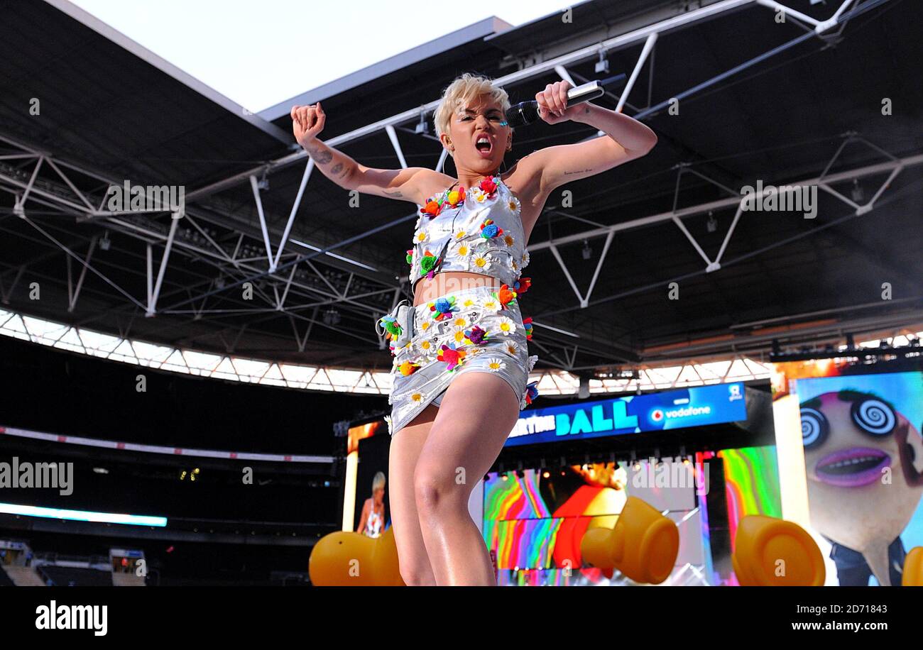 Miley Cyrus performs during Capital FM's Summertime Ball at Wembley ...