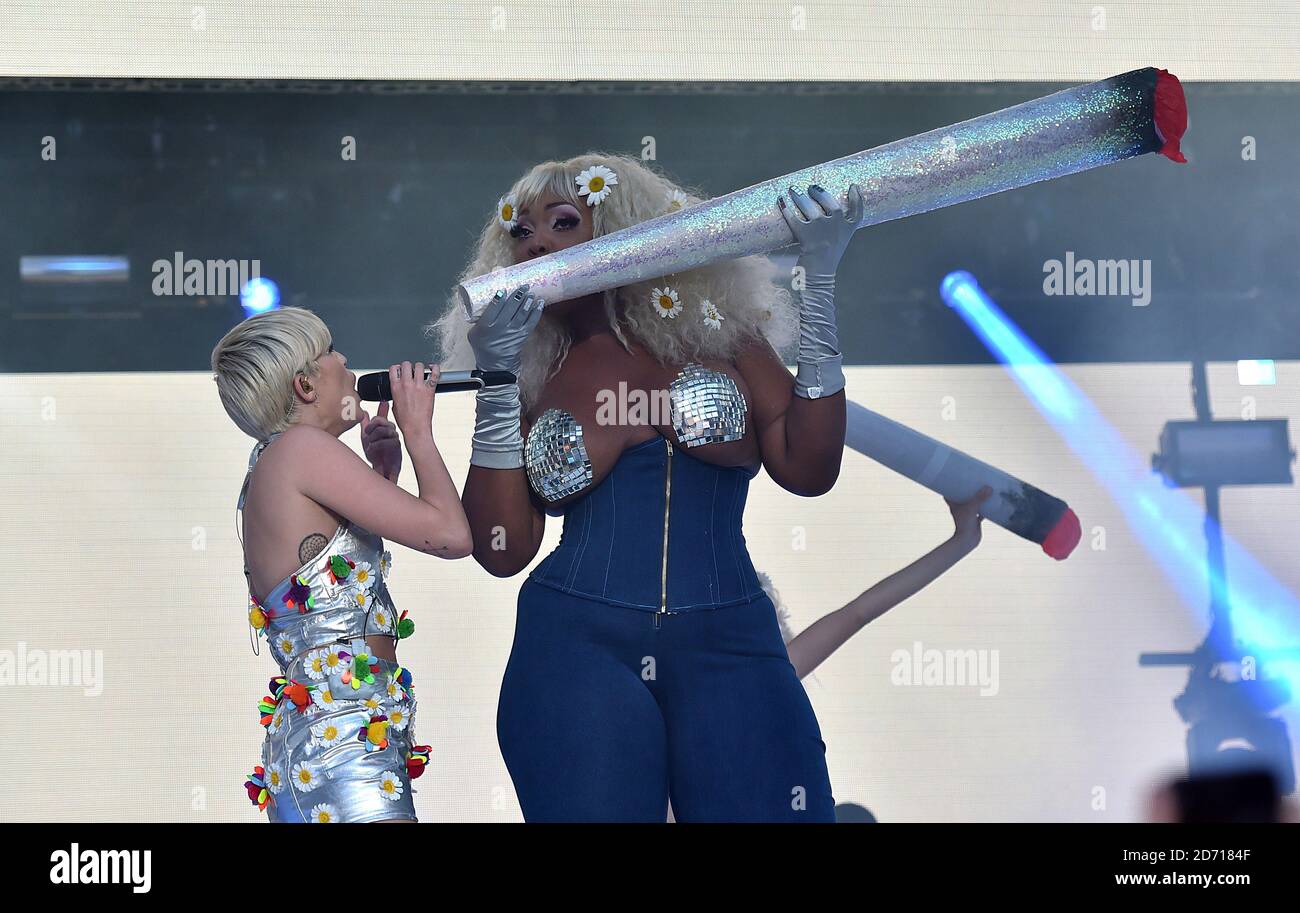 Miley Cyrus performs during Capital FM's Summertime Ball at Wembley ...
