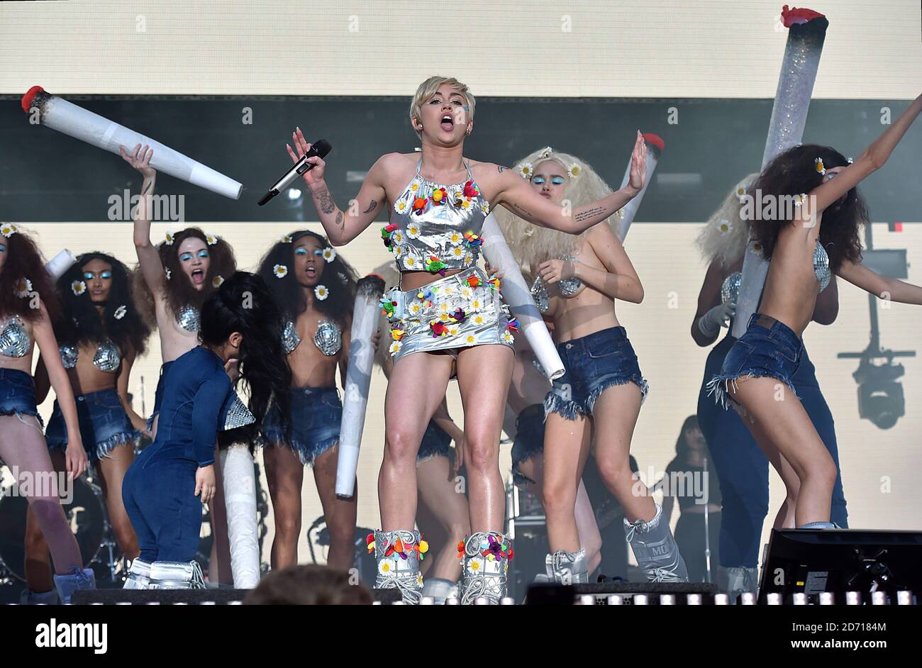 Miley Cyrus performs during Capital FM's Summertime Ball at Wembley ...