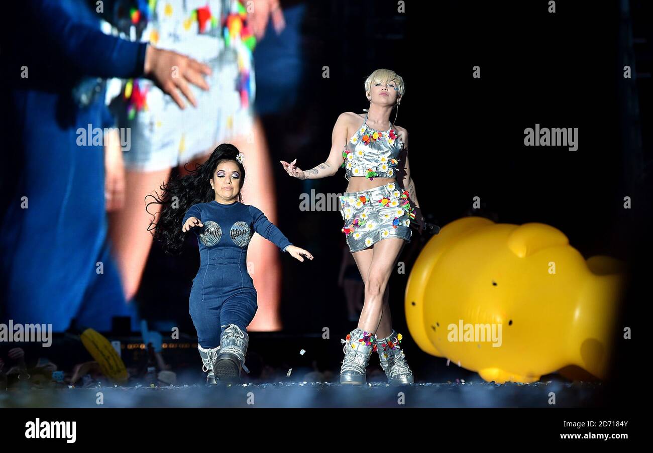 Miley Cyrus performs during Capital FM's Summertime Ball at Wembley ...