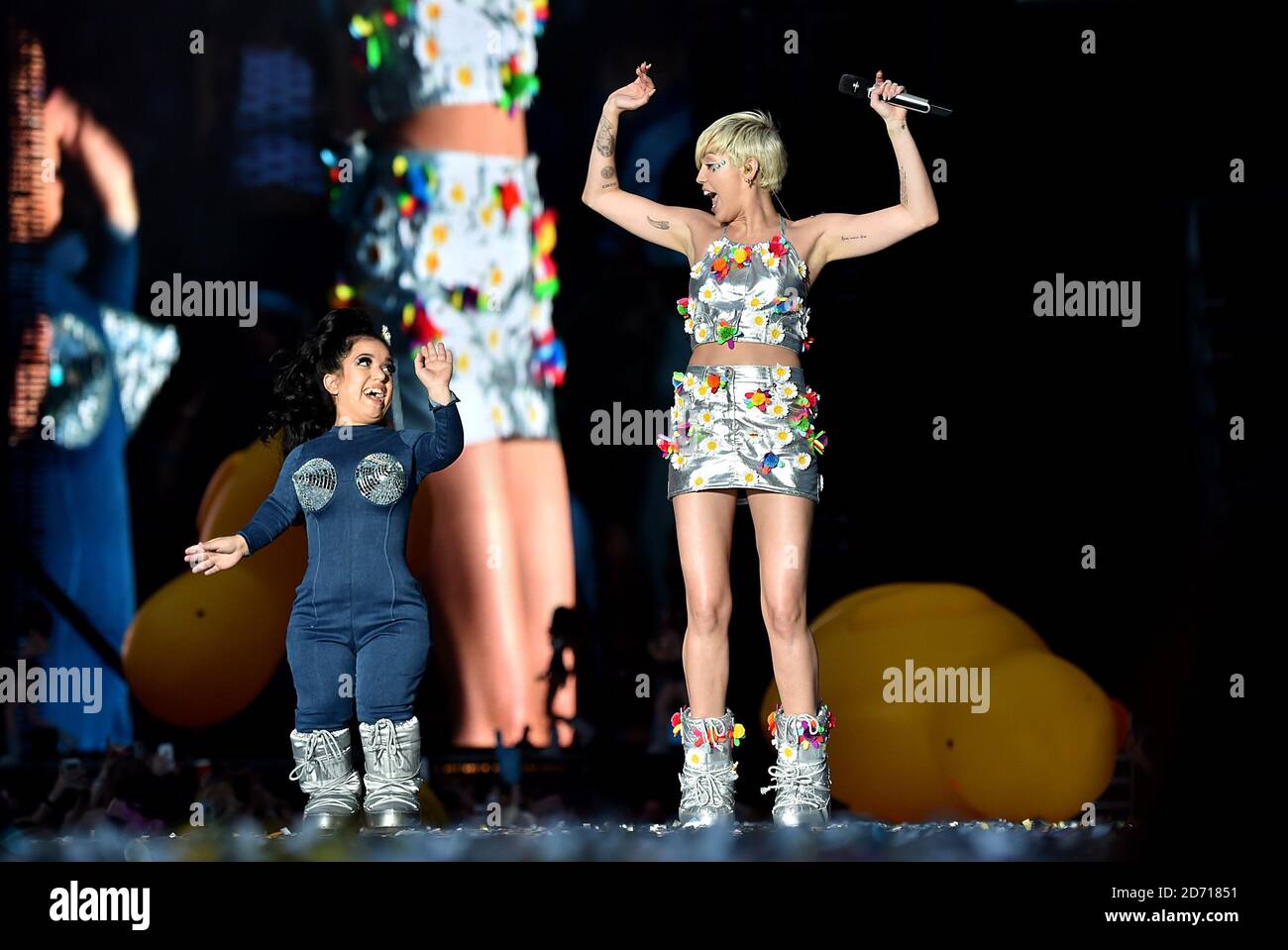 Miley Cyrus performs during Capital FM's Summertime Ball at Wembley ...