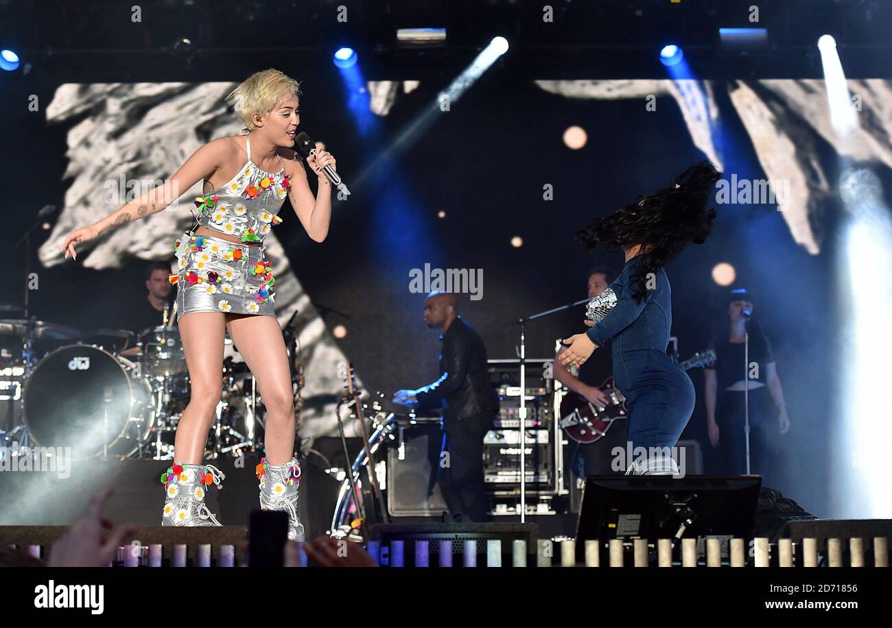 Miley Cyrus performs during Capital FM's Summertime Ball at Wembley ...