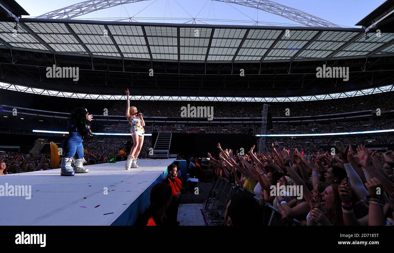 Miley Cyrus performs during Capital FM's Summertime Ball at Wembley ...