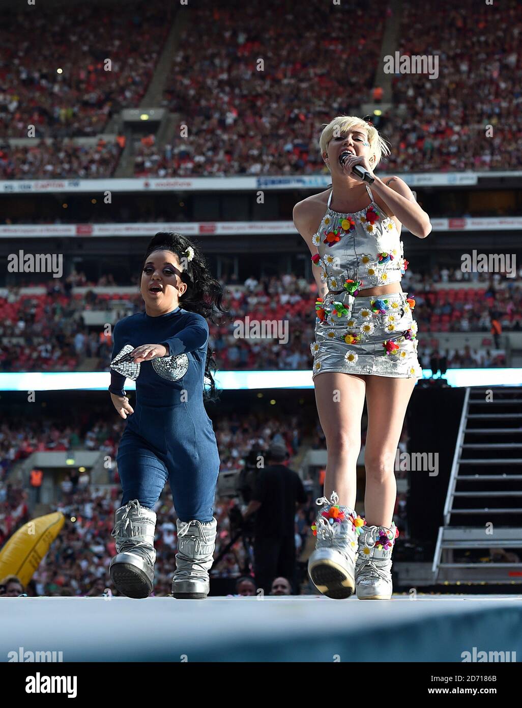 Miley Cyrus performs during Capital FM's Summertime Ball at Wembley ...