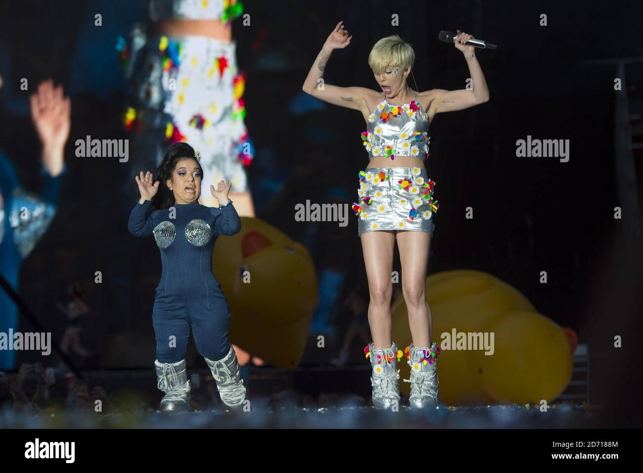 Miley Cyrus performs during Capital FM's Summertime Ball at Wembley ...