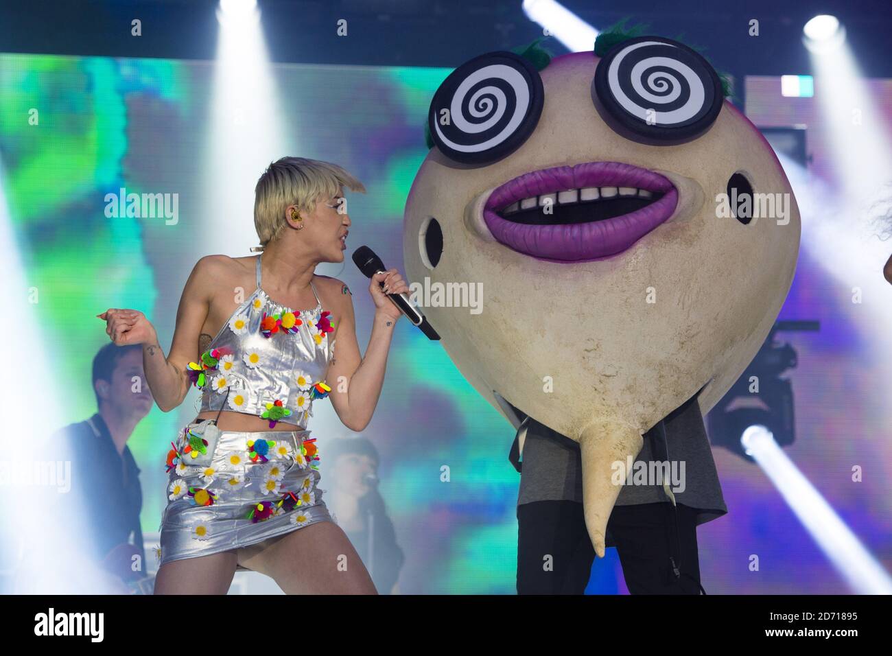 Miley Cyrus performs during Capital FM's Summertime Ball at Wembley ...