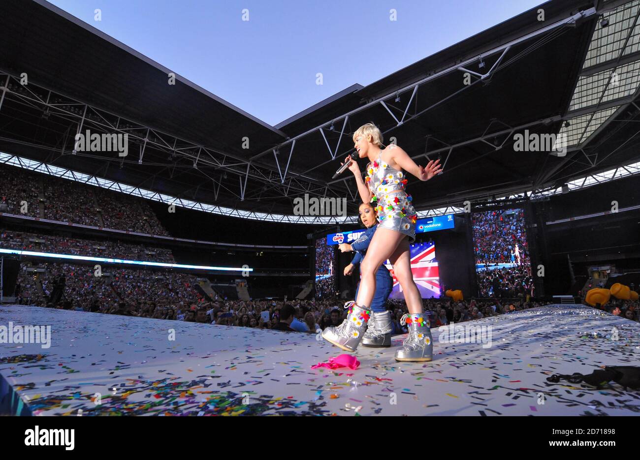 Miley Cyrus performs during Capital FM's Summertime Ball at Wembley ...