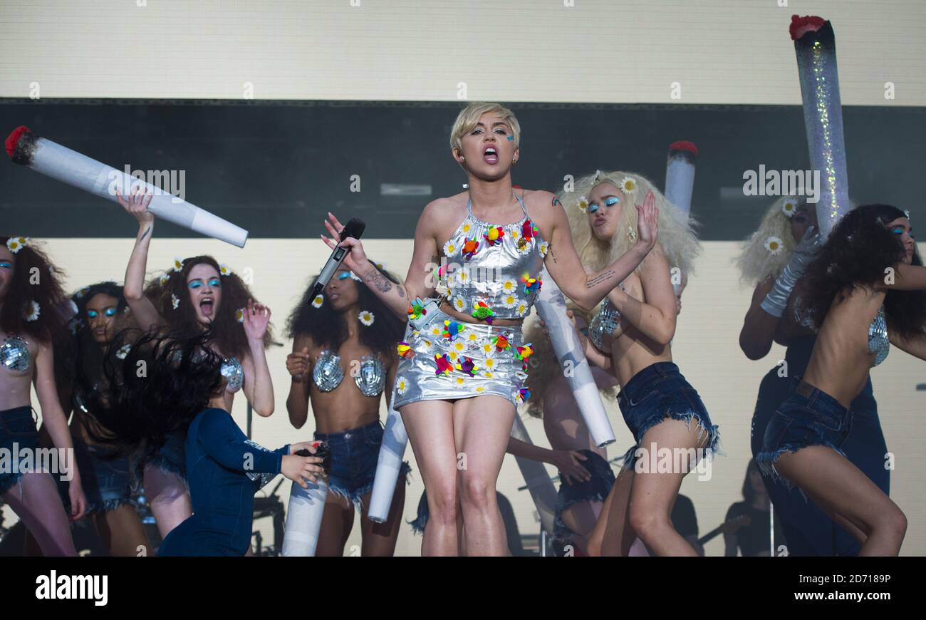 Miley Cyrus performs during Capital FM's Summertime Ball at Wembley ...