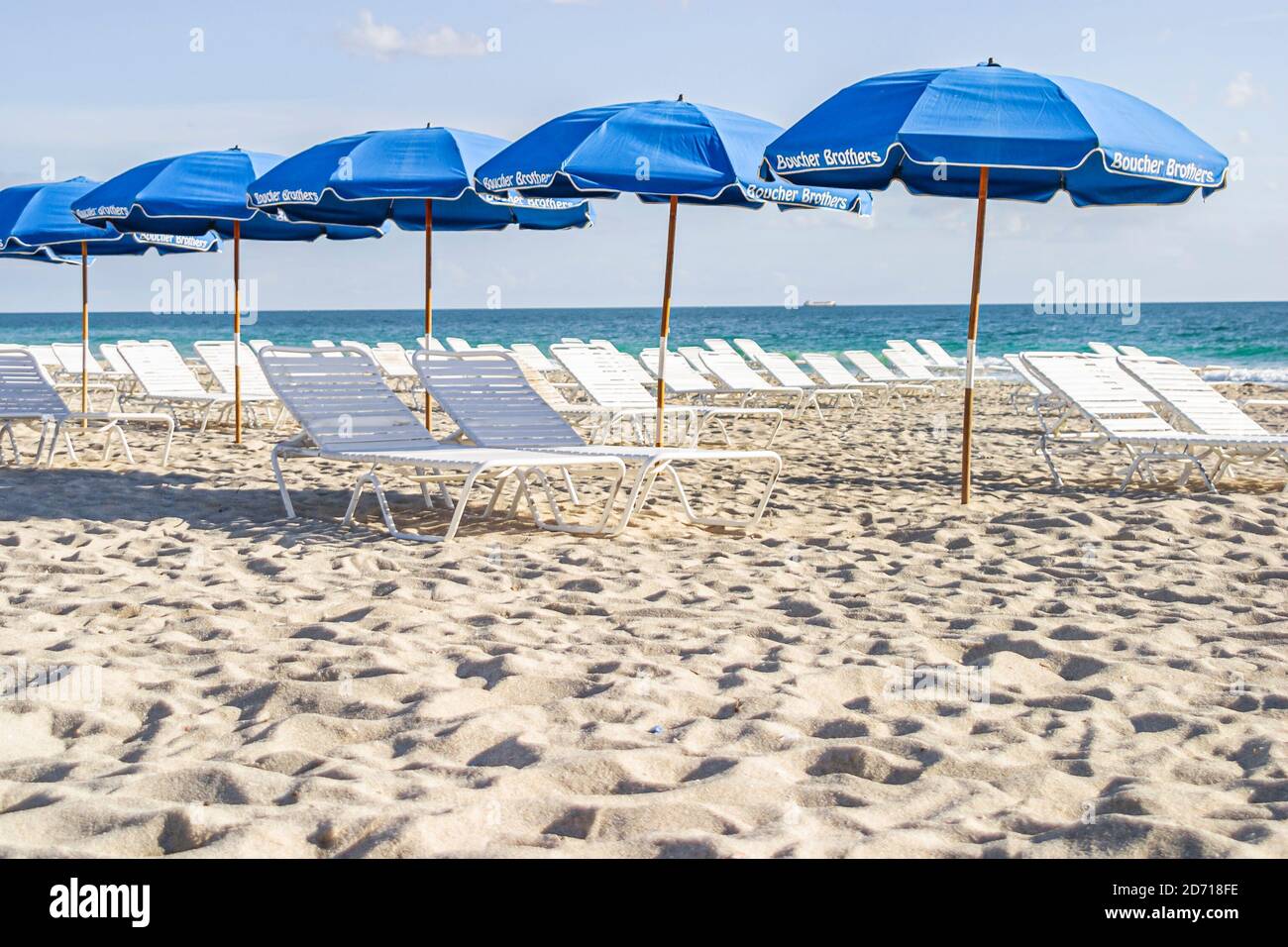 Miami Beach Florida,Atlantic Ocean Shore,seashore rental umbrellas ...