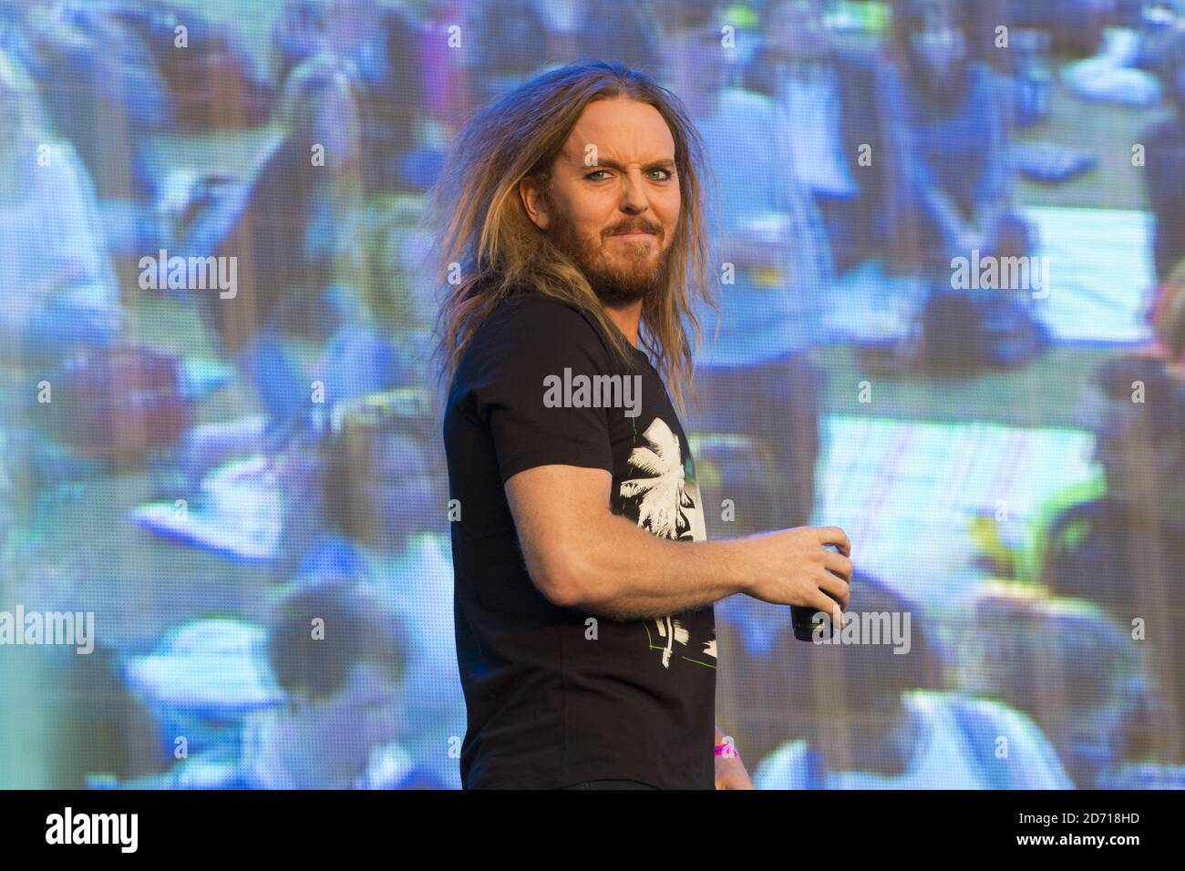 Tim Minchin performing at the British Summer Time festival, in Hyde ...