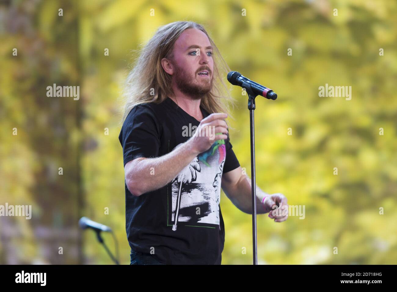 Tim Minchin performing at the British Summer Time festival, in Hyde ...