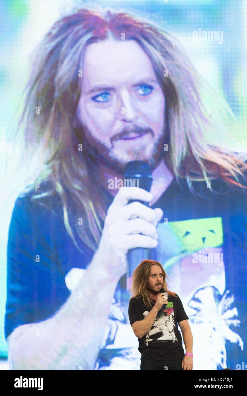 Tim Minchin performing at the British Summer Time festival, in Hyde ...