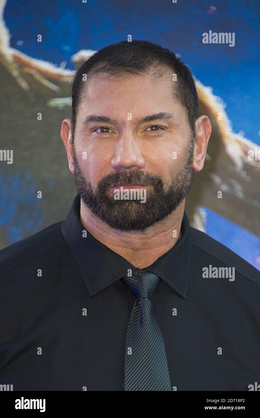 David Bautista attending the premiere of Guardians Of The Galaxy at the ...