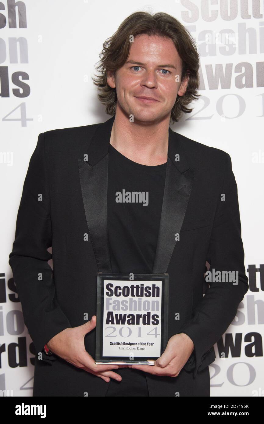 Christopher Kane with the Fashion Designer of the Year award at the ...