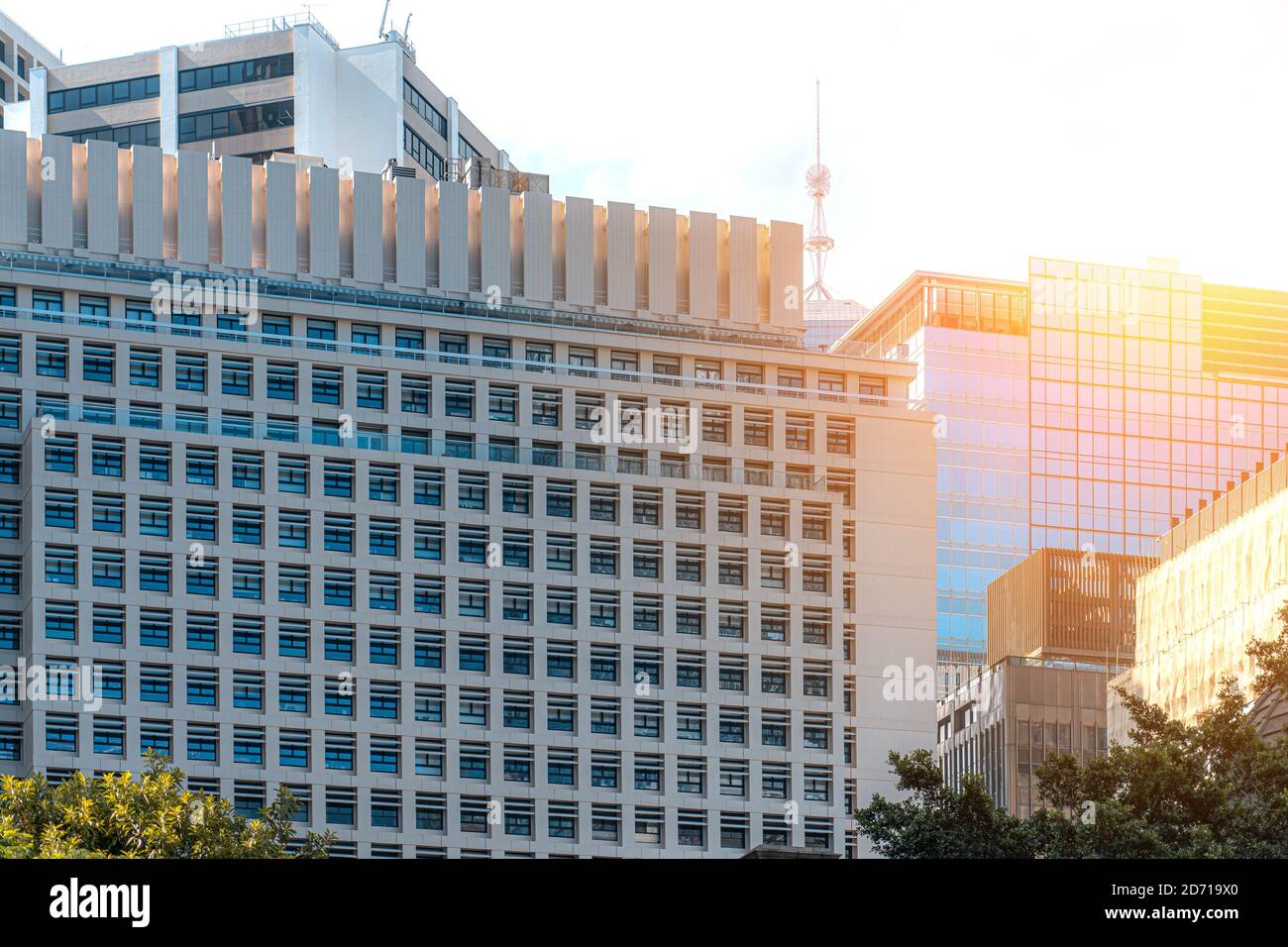 Modern Hong Kong Architecture; Hong Kong Business Building Close up ...