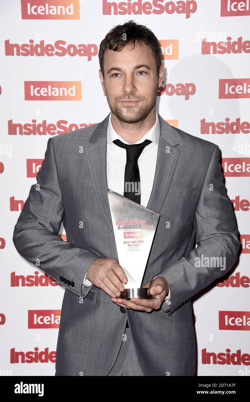 Marc Baylis attending the Inside Soap Awards at DSTRKT, London Stock ...