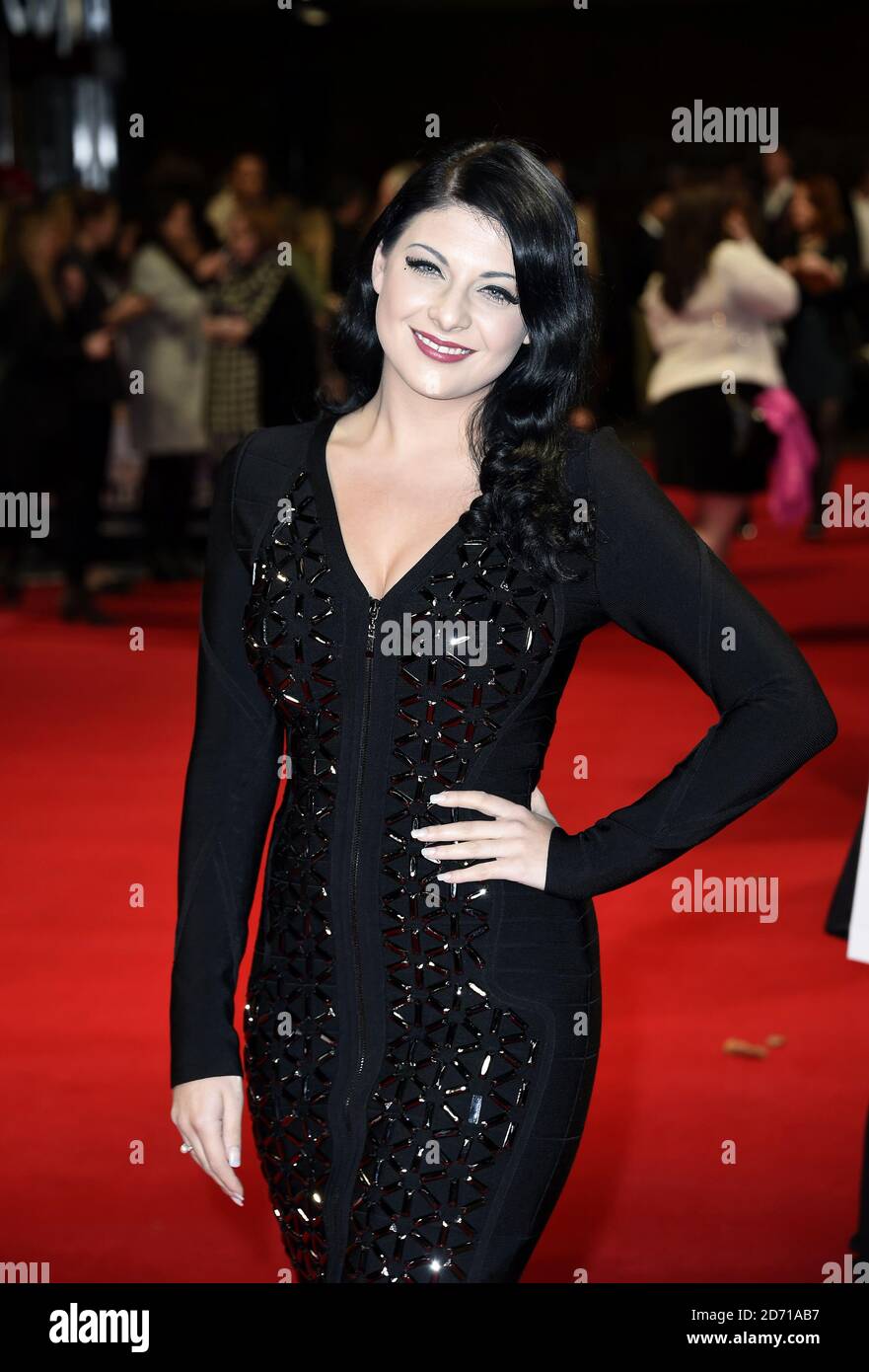 Lucy Kay attending the premiere of 'The Rewrite' at the Odeon, Kensington, London Stock Photo ...