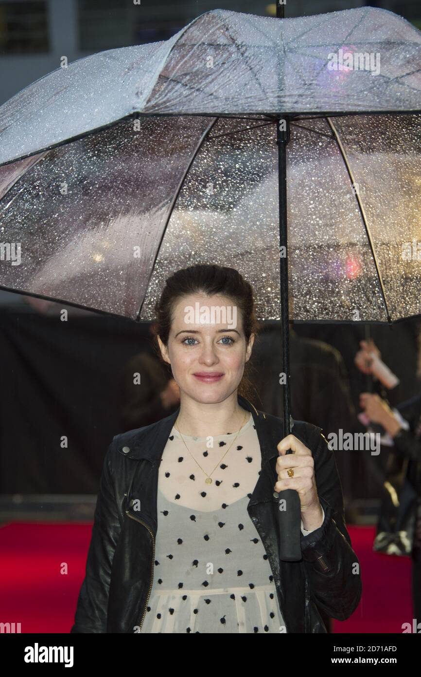 Claire Foy attending the premiere of Rosewater, held at the Odeon in ...
