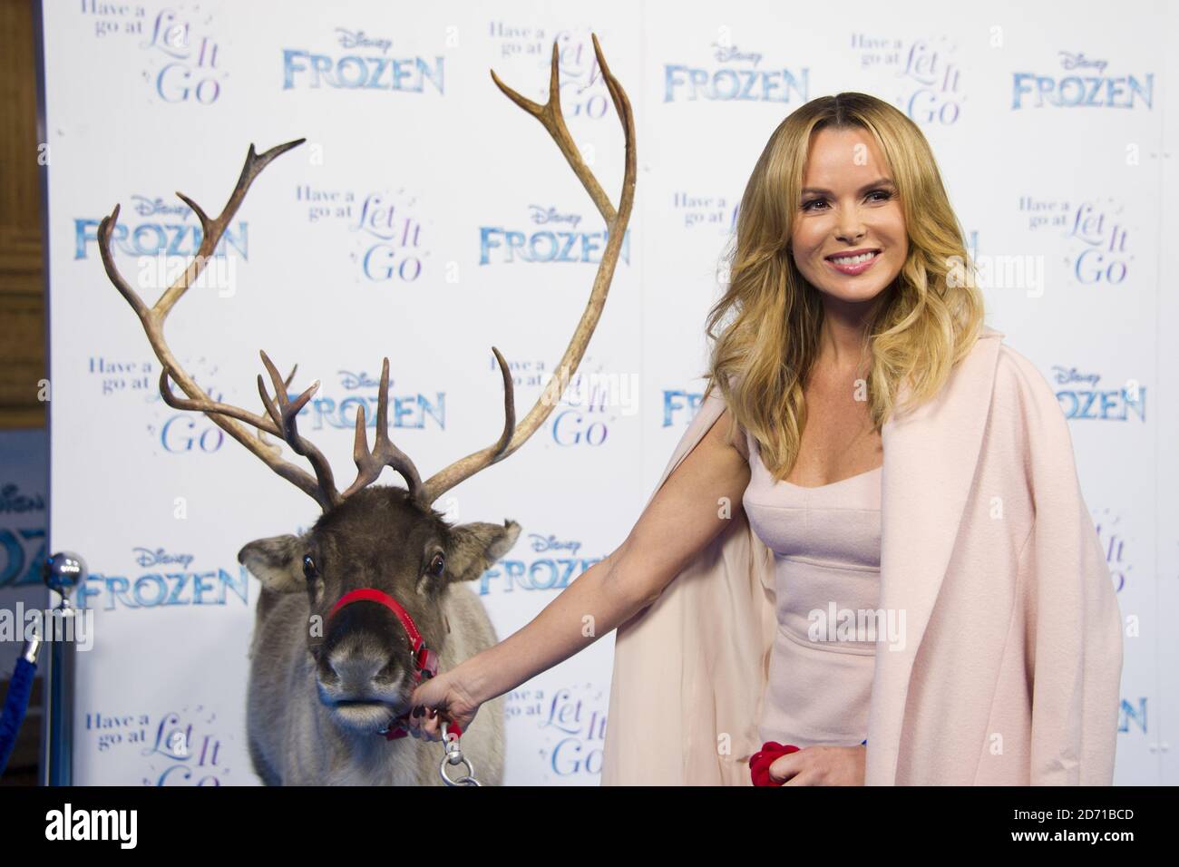 Amanda Holden pictured attending a sing-along performance of Frozen, at ...