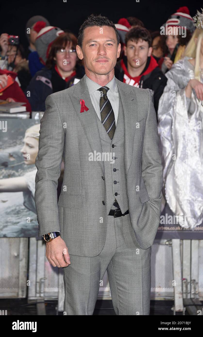 Luke Evans arriving at The Hobbit: The Battle Of The Five Armies World ...